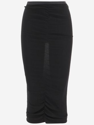 Valentino Womens Skirt With Ruffles Black Viscose