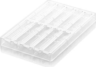 Silikomart Silikomart |Onda-B, Tritan Schokoladenform, 6 Kavitäten, Packung mit 10 Formen, Maße 120 x 20 mm h 15 mm Volumen 10 x 26 ml Tot. 260 ml