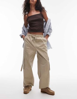 Tommy Jeans Pantalon cargo ample - Noir-Marron