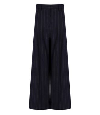 Weekend by Max Mara PANTALON &Agrave; FINES RAYURES NEBBIE BLEU MAX MARA WEEKEND