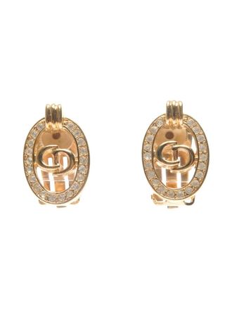 Dior boucles doreilles CC &agrave; clip (1980-1990)