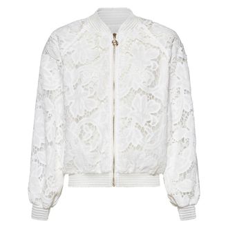 Silvian Heach Femme, Vestes, Blanc, Taille: 40 FR Veste zipp&eacute;e d&eacute;corative