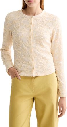 Scotch & Soda Damen Structured Button Up Ls T-Shirt, Eggnog U137, M