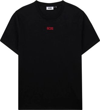 GCDS Gcds, Homme, Tops, Noir, Taille: S Mini Logo SS T-Shirt