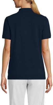 Lands End Piqu&eacute;-Poloshirt, Damen, Gr&ouml;&szlig;e:36-38 regular, Blau, Baumwoll-Mischung, by Lands End