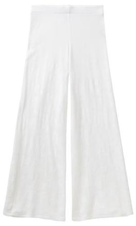 Benetton Pantalon 103cdf00q, Blanc, M Femme