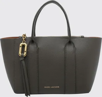 Marc Jacobs Mini-Tote The Pop J Marc Work Tote aus genarbtem Leder mit Schulterriemen