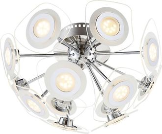 Globo Lighting Design 31,2 Watt led Decken Lampe Leuchte Chrom Glas Licht Globo 40710-13D