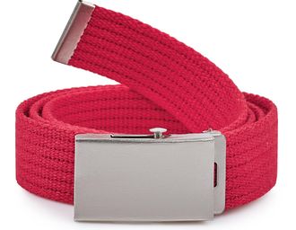 Merry Style Damen G&uuml;rtel Stoffg&uuml;rtel P20 (Rot-Silber, 105 cm (Gesamtl&auml;nge 110 cm))