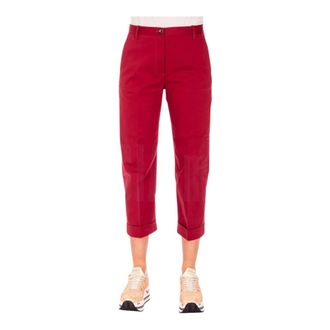 Nine In The Morning Regul&auml;re Chino Hose f&uuml;r Frauen - - Trousers - Damen - Rot - W25