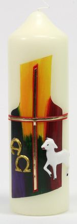 MaMeMi Osterkerze mit Wachsauflage ca. 165/50