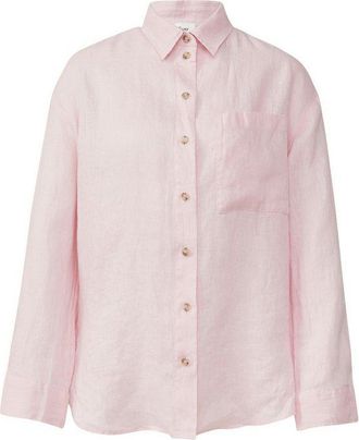 s.Oliver Langarmbluse Bluse Oversize Bluse aus reinem Leinen