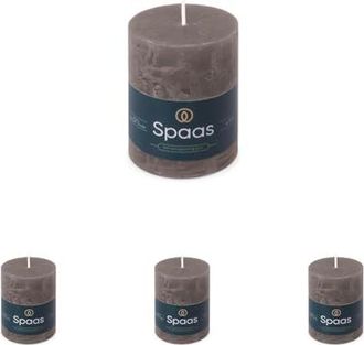 Spaas Rustikale Stumpenkerze 70/95 mm 35St. - dunkelgrau (Packung mit 4)