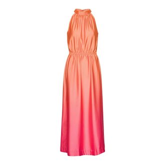 Karmamia Femme, Robes, Multicolore, Taille: 38/40 FR Robe Élégante Orange/Rose Dégradé