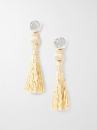 Sophie Buhai Venetian Ohrringe Aus Sterlingsilber Mit Troddeln - Elfenbein