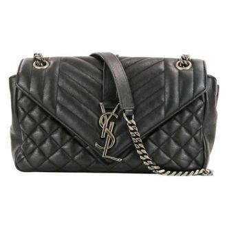 Saint Laurent Pre-owned Sac bandouli&egrave;re classique en cuir - Femme - Pre-owned - Noir - Taille: ONE Size