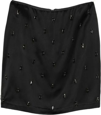 Birgitte Herskind Femme, Jupes, Noir, Taille: 36 FR Mini-jupe en satin avec embellissements