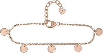 Cai Armband 925 Silber ros&eacute;vergoldet Pl&auml;ttchen Boho