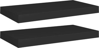 Generic Schwebendes Wandregal, 4 St&uuml;ck, MDF, Hochglanz-Wei&szlig;, Schwebendes Regal, 23/40/50/60/80/90/120 cm, Wandregal f&uuml;r Wohnzimmer/Arbeitszimmer/Bad/K&uuml;che (50