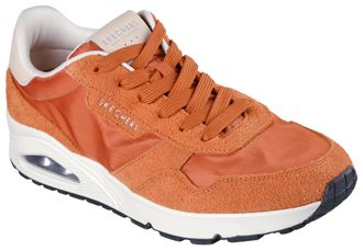 Skechers Sneaker SKECHERS UNO-VINTAGE DAYZ, Herren, Gr. 44, braun (rostbraun), Leder, Schuhe Sneaker, Schn&uuml;rschuh, Halbschuh, Freizeitschuh mit Luftkissen