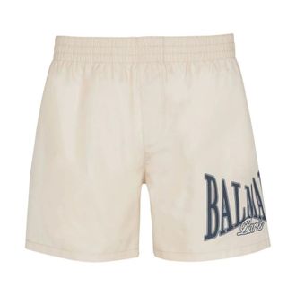 Balmain Maillot de bain short imprim&eacute; - Homme - Maillots de bain - Beige - Taille: S
