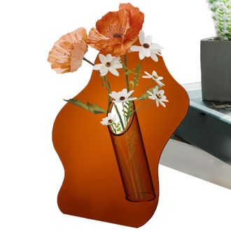 Generico Vase mit Acrylrahmen, Schreibtischdekoration aus Acryl, f&uuml;r Wohnzimmer, Schlafzimmer, Bad, Arbeitszimmer, Esszimmer, B&uuml;cherregal, Rezeption, B&uuml;ro, Apa