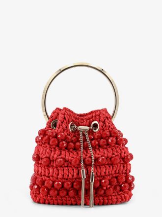 Jimmy Choo London Bon Bon raffia bucket bag - JIMMY CHOO - gender_Woman