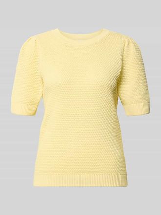 Vila Slim Fit T-Shirt in Strick-Optik Modell Vidalo