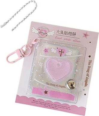 Generico Porte-cl&eacute;s cadre photo - pendentif pour sac fait main avec 12 poches, porte-cl&eacute;s photo pour photo de 5 cm | pour mariage, anniversaire, &eacute;cole, voyage,