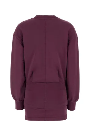 The Attico Womens Plum Stretch Cotton Mini Dress Burgundy Abiti