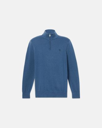 Timberland Williams River Pullover mit 1/4-Rei&szlig;verschluss f&uuml;r Herren in Dunkelblau, Herren, Blau, Gr&ouml;&szlig;e