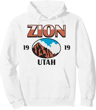 Trendy Apparel Zion Utah 1919 National Park Mountain Sky Pullover Hoodie
