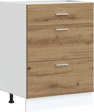 vidaXL K&uuml;chenunterschrank Artisan-Eiche Holzwerkstoff Vidaxl