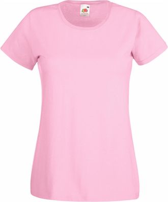 Fruit Of The Loom Basic T-Shirt Valueweight - für Damen Farbe rose Größe XS