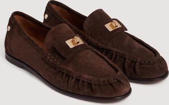 Sandro Mocassins en cuir su&egrave;de &agrave; fermoir