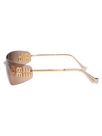 Miu Miu 0MU Gold Metal Sunglasses - Gold