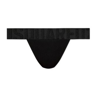 Dsquared2 Femme, Sous-vêtements, Noir, Taille: 46 FR Logo Thongs