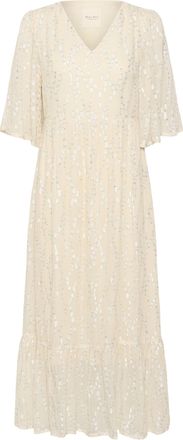 Part Two Part Two Damen Terjapw Kleid, Silber Metallic, 34