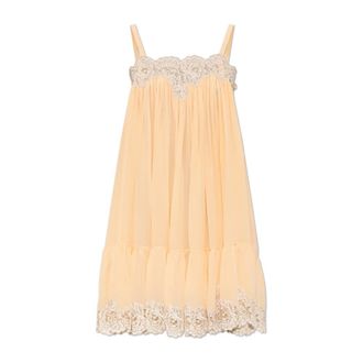 Chlo&eacute; Seidenkleid - - Dresses - Damen - Orange - 2XS