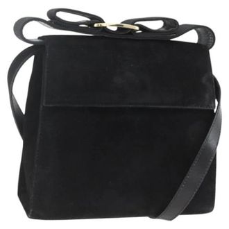 Ferragamo Pre-owned Suede Schultertasche - - Pre-owned - Damen - Schwarzk - ONE SIZE