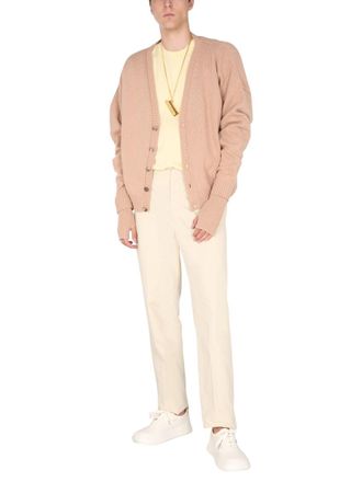 AMBUSH Cashmere Blend V-Neck Cardigan - Beige