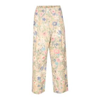PDR Phisique Du Role Femme, Pantalons, Multicolore, Taille: 38 FR Pantalon Tokyo en Jacquard de Fleurs