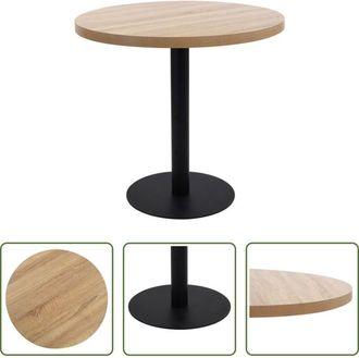 vidaXL vidaXL Bistrotisch MDF - Bistrotisch Hellbraun 80 cm MDF