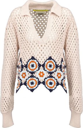 Chufy Pull Crochet Coton Beige