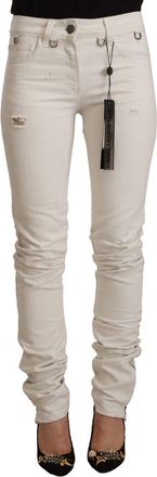 Karl Lagerfeld Zerrissene Skinny Jeans Offwhite