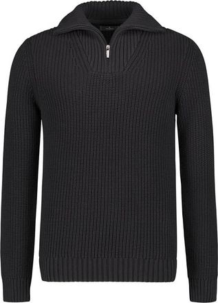 Ragman Herren Pullover schwarz unifarben