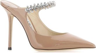 Jimmy Choo London Womens Skin Pink Leather Bing 100 Mules Balletpink Scarpe Con Tacco High Heel Shoes