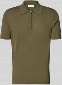 Tiger Of Sweden Regular Fit Poloshirt mit kurzem Rei&szlig;verschluss Modell ORBIT