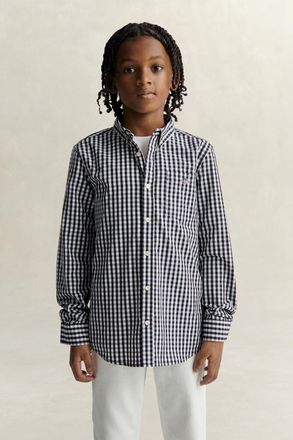 GANT Teenager Teen Boys Gingham Popeline-Hemd (122/128) EVENING Blau
