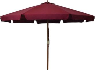 vidaXL Parasol dext&eacute;rieur avec m&acirc;t en bois 330 cm Bordeaux Vidaxl